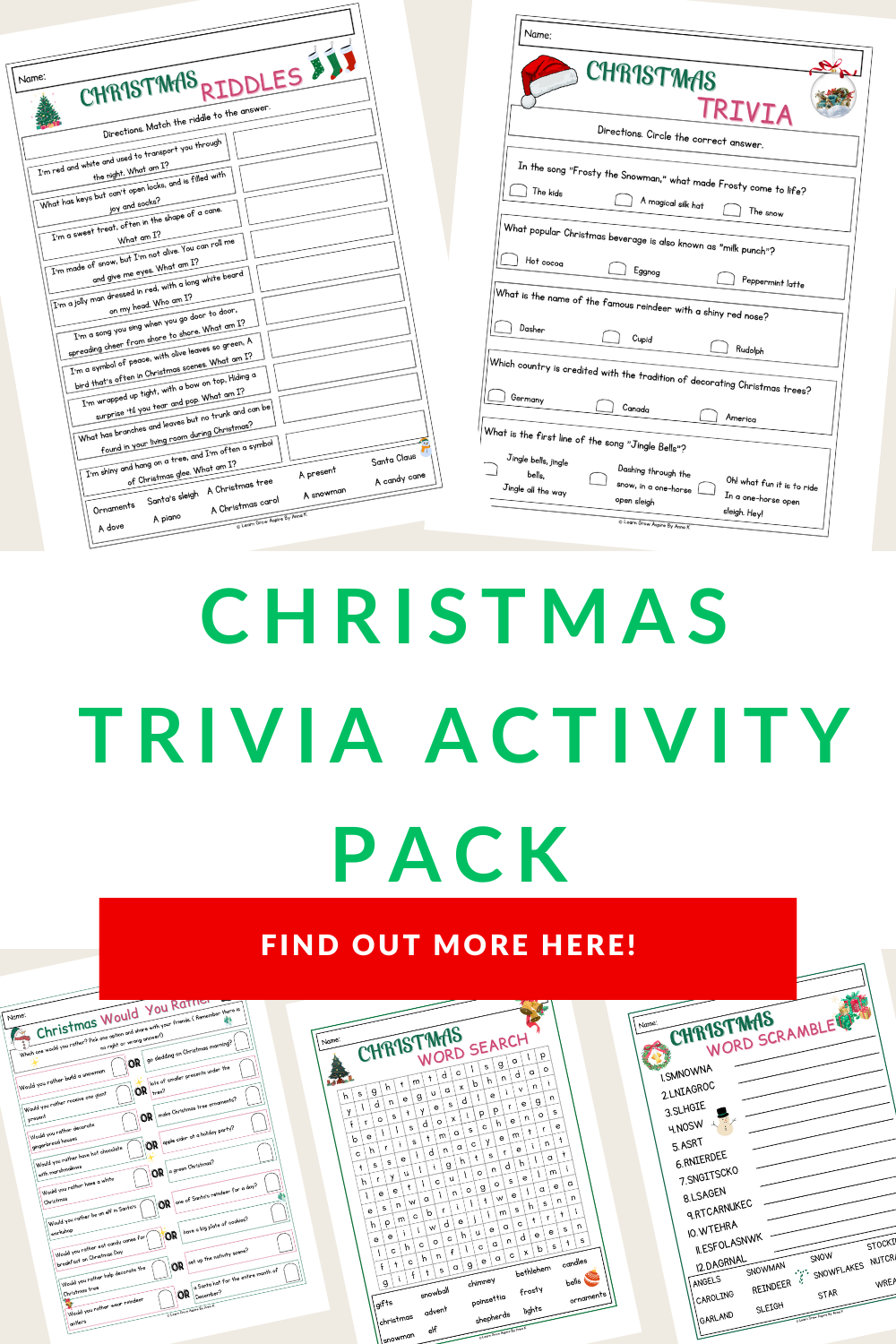 Christmas Printables That Your Kids Will Absolutely Love | Learn Grow ...