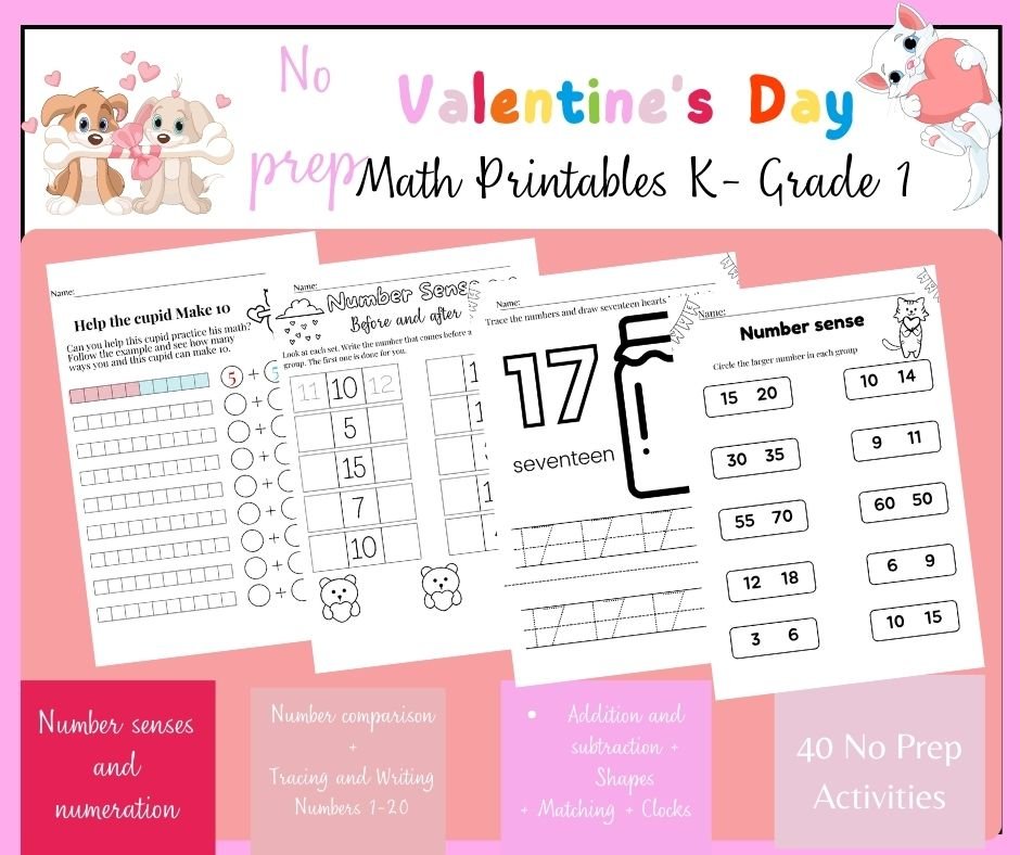 Valentine's Day Activities For Elementary Kids ( Free Printables)