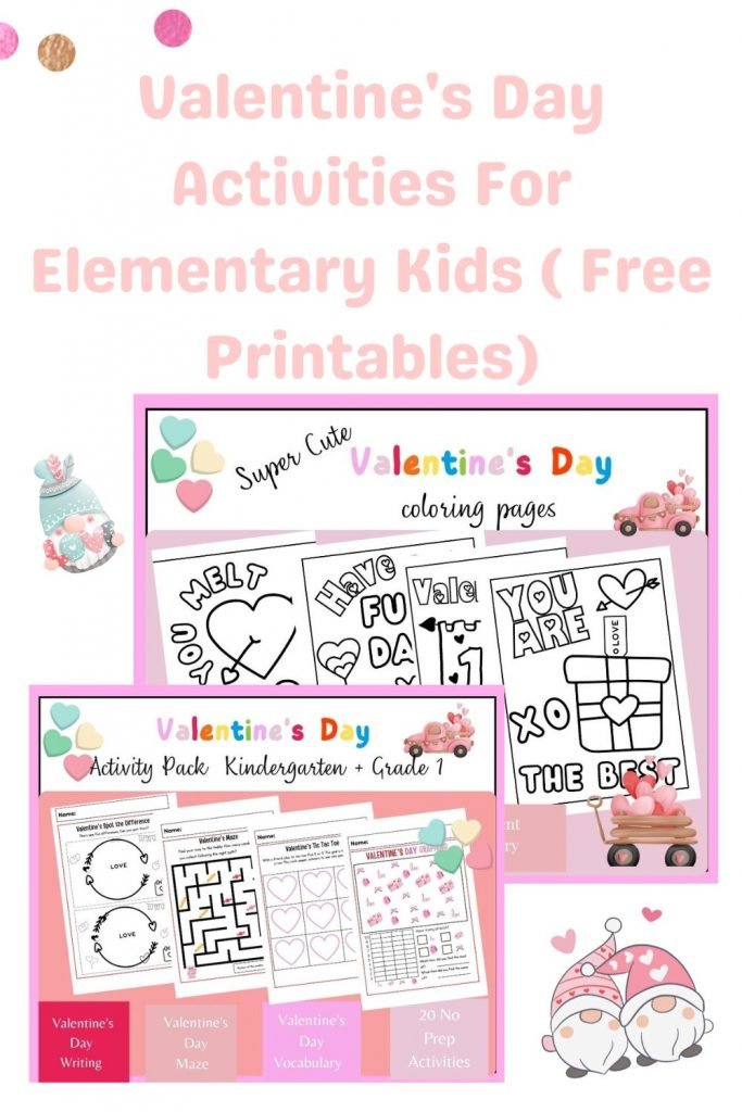 Valentine's Day Activities For Elementary Kids ( Free Printables)