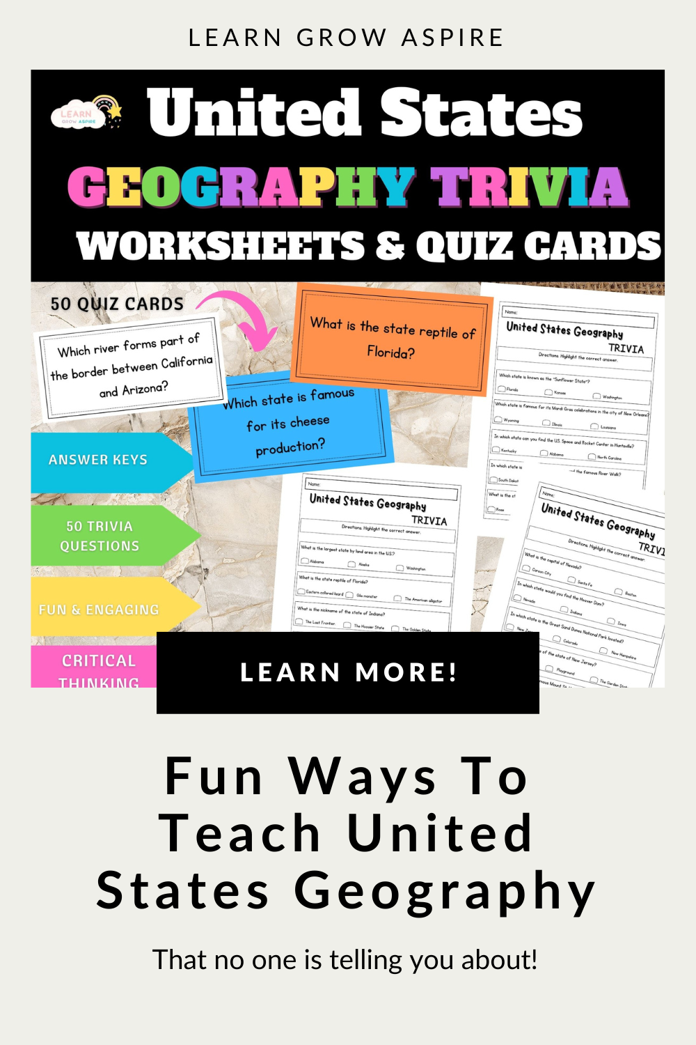 Fun Ways To Teach United States Geography | Learn Grow Aspire
