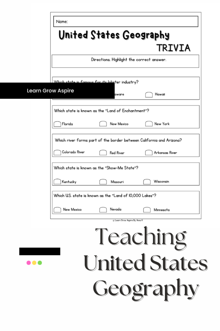 Fun Ways To Teach United States Geography | Learn Grow Aspire