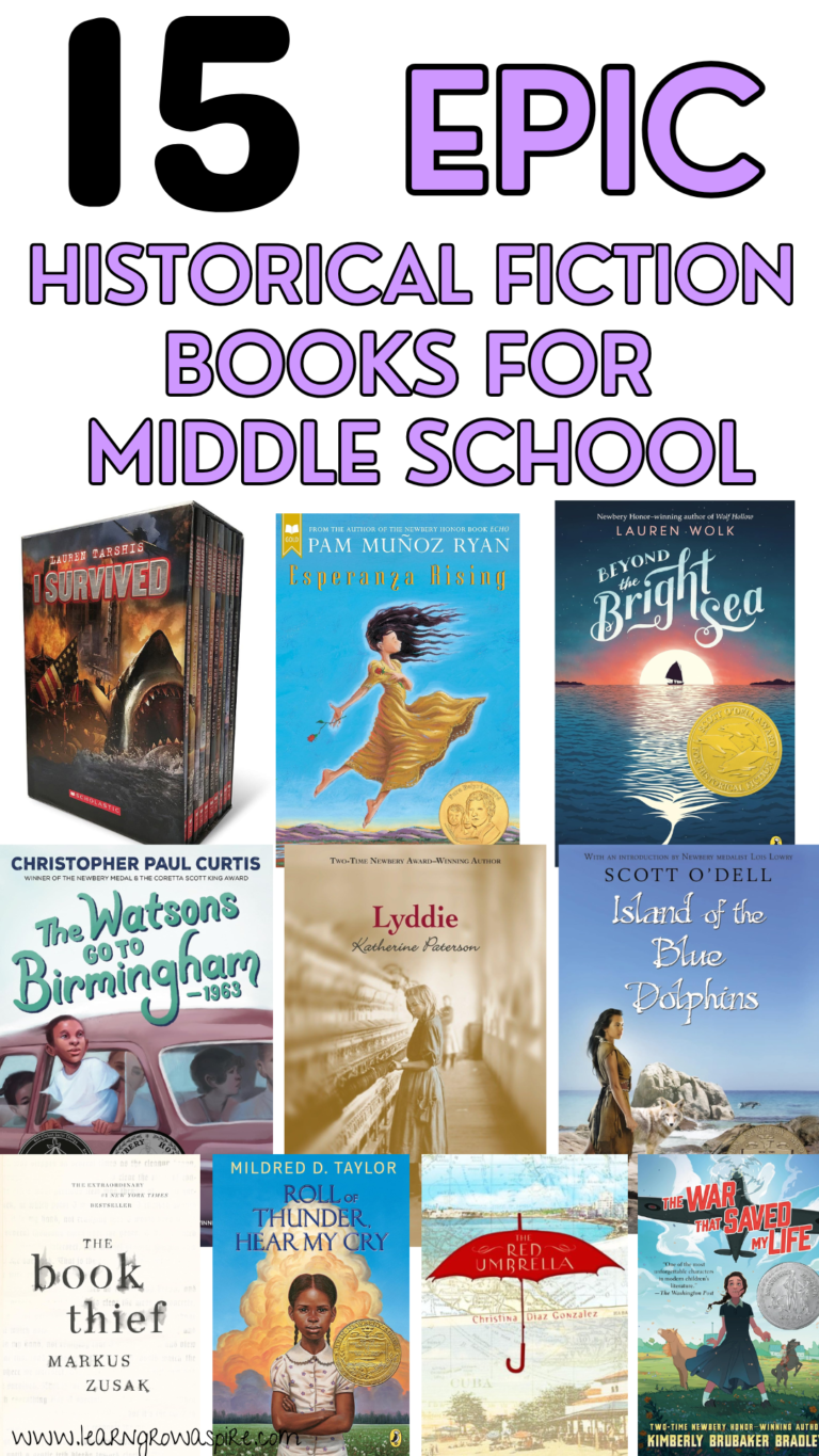 Best Historical Fiction Books For Middle School | Learn Grow Aspire