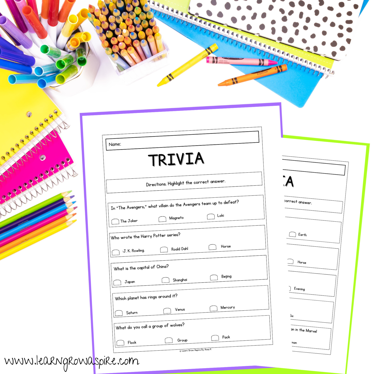 75 Super Fun Trivia Questions And Answers For Kids | Learn Grow Aspire