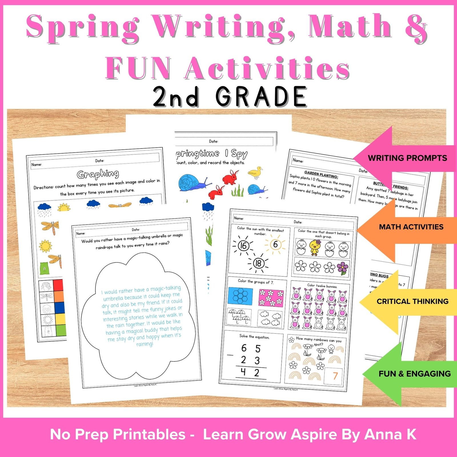 Fun And Engaging Spring Printable Activities For Kids | Learn Grow Aspire