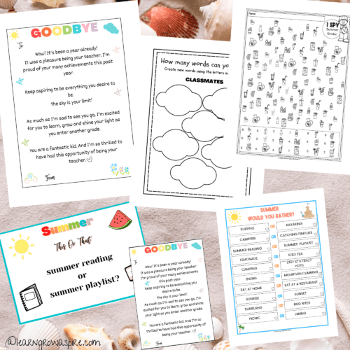 Top End of Year Classroom Activities