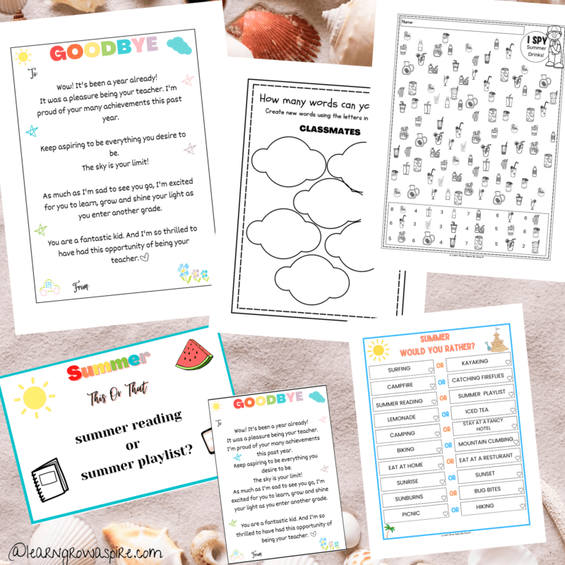 Top End of Year Classroom Activities