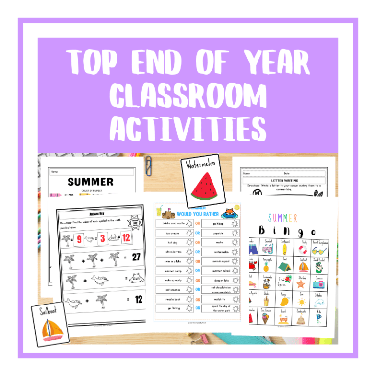Top End of Year Classroom Activities