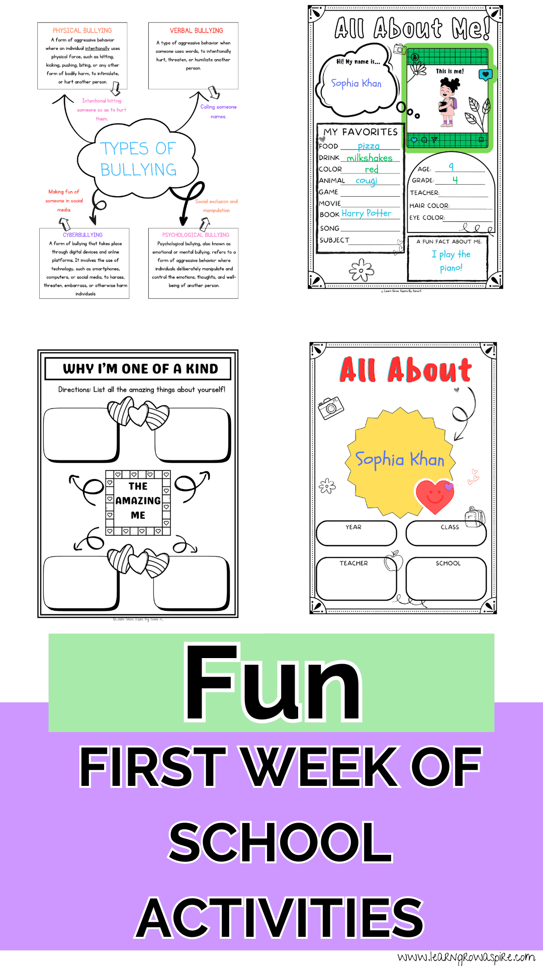 Fun First Week Back At School Activities | Learn Grow Aspire