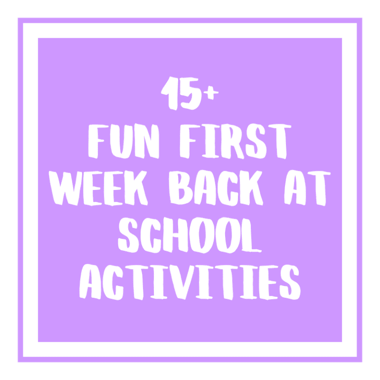 Fun First Week Back At School Activities | Learn Grow Aspire