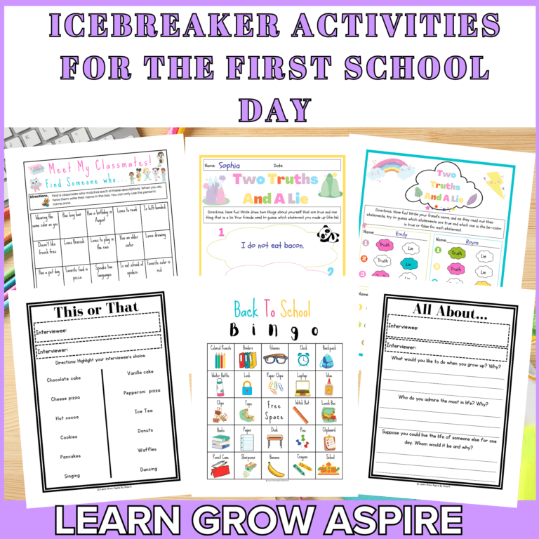 Icebreaker Activities For The First School Day | Learn Grow Aspire