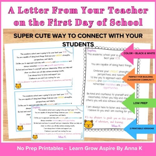 Fun First Week Back At School Activities | Learn Grow Aspire