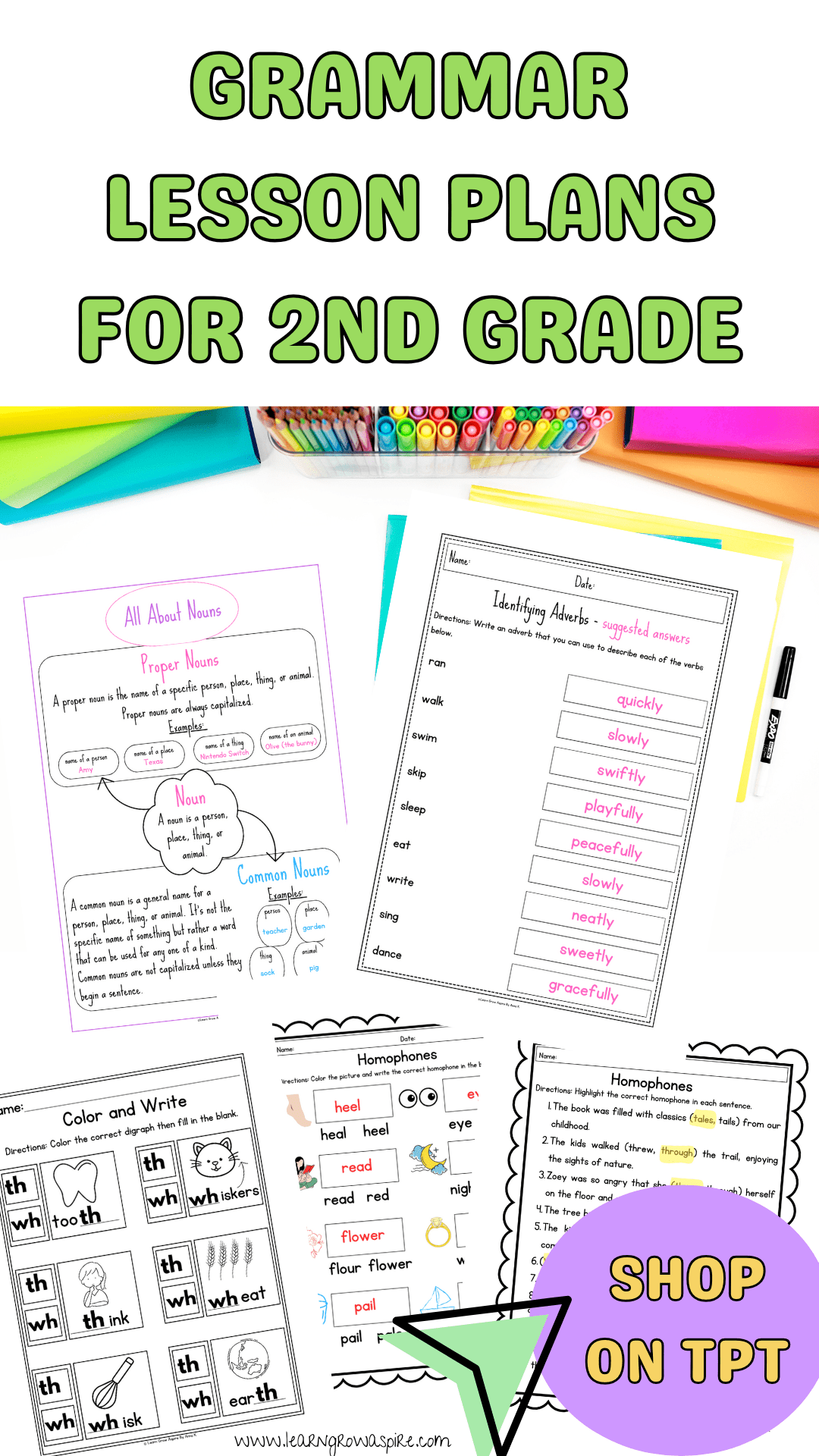 Second Grade Grammar Worksheets | Learn Grow Aspire