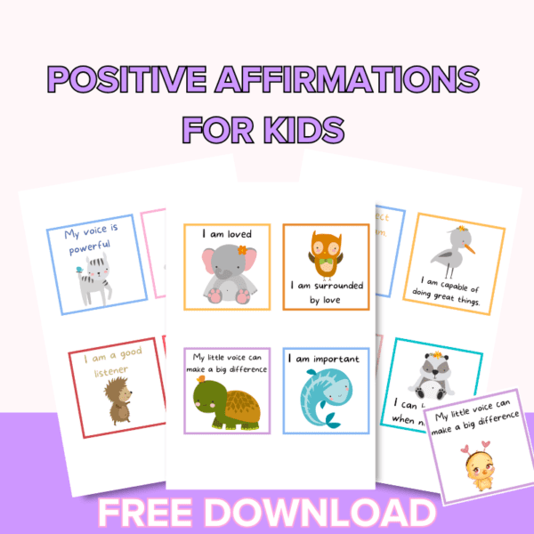 Free Printable Affirmation Cards for Kids
