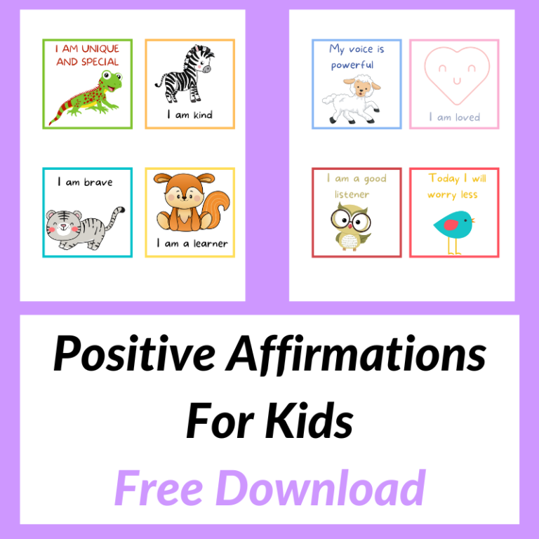 Positive Affirmation Cards For Kids (Free Download) | Learn Grow Aspire