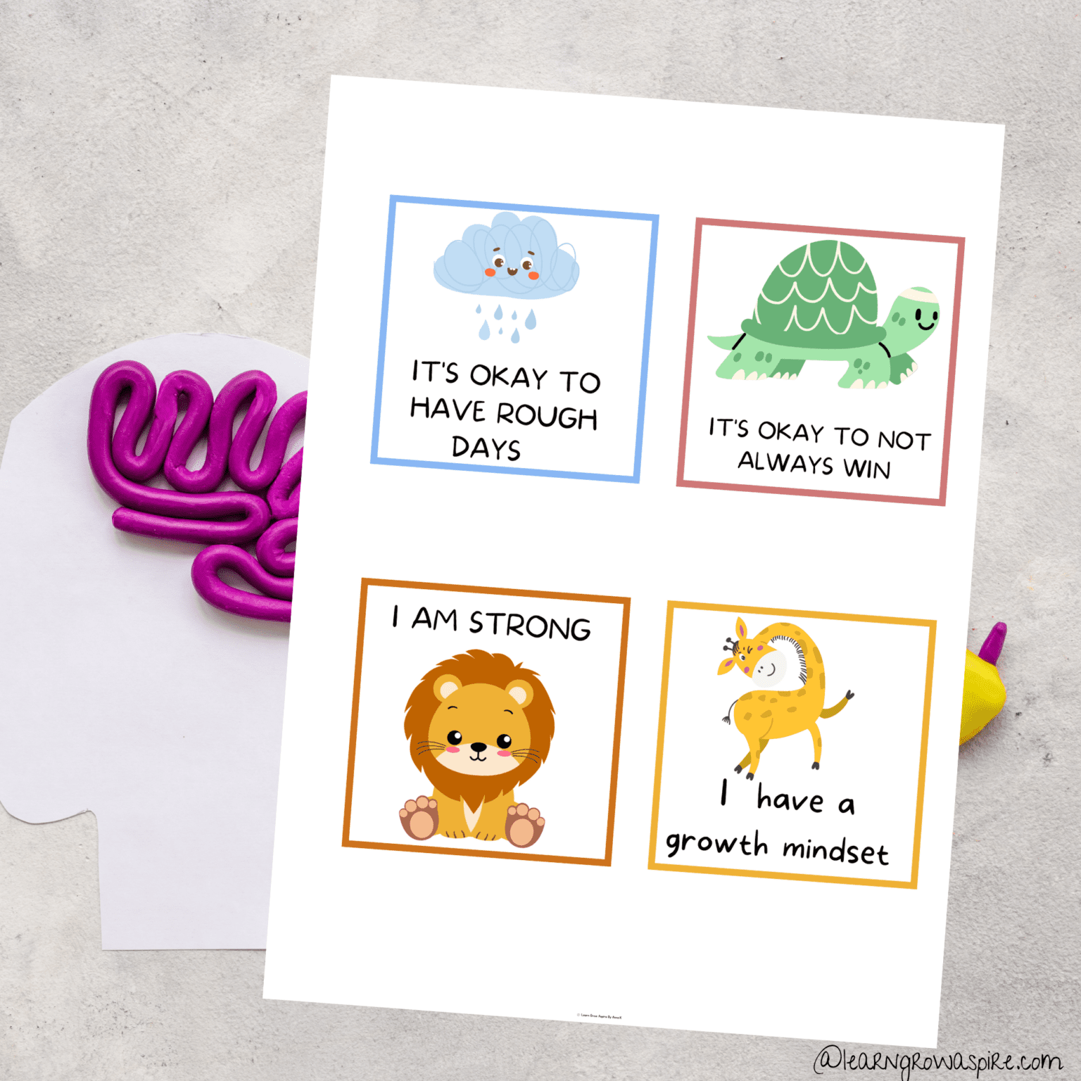 Free Printable Affirmation Cards for Kids