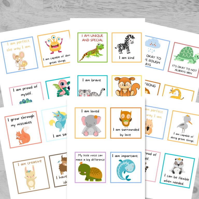 Free Printable Affirmation Cards for Kids