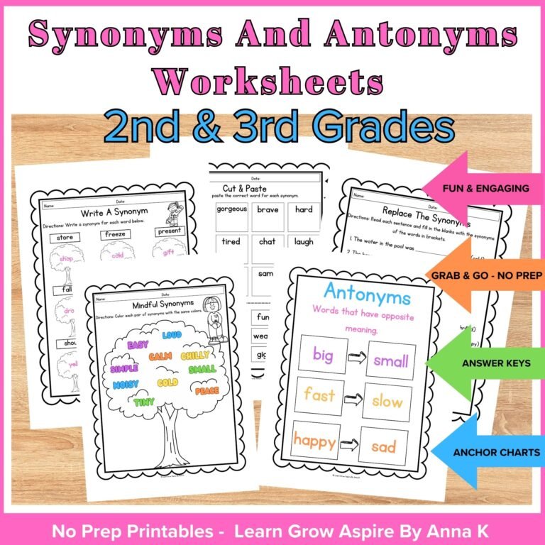 Second Grade Grammar Worksheets | Learn Grow Aspire