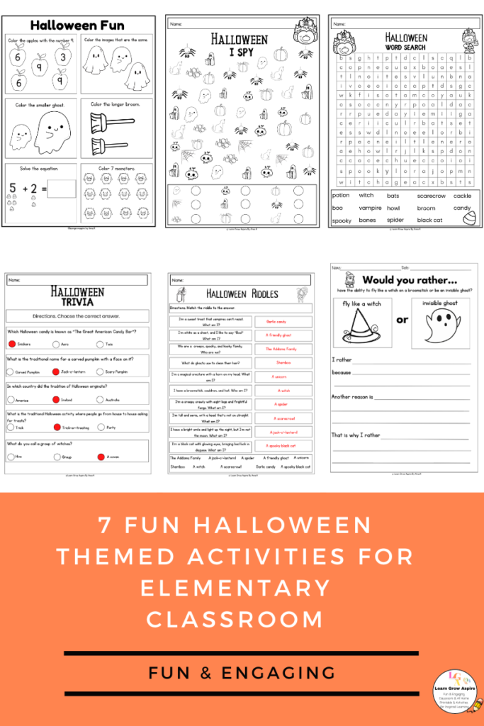 Fun Halloween Activities For Elementary | Learn Grow Aspire