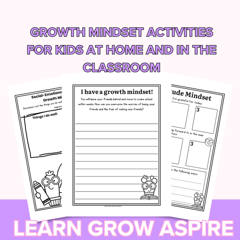 Activities To Foster A Growth Mindset In Kids | Learn Grow Aspire