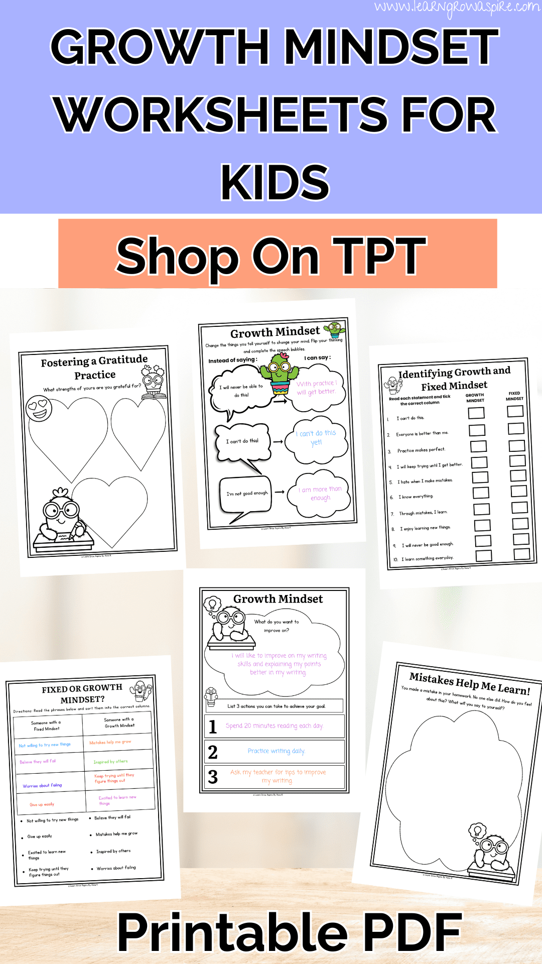 Activities To Foster A Growth Mindset In Kids | Learn Grow Aspire