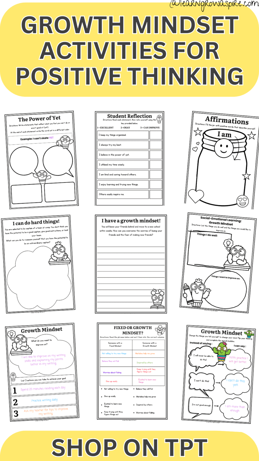Activities To Foster A Growth Mindset In Kids | Learn Grow Aspire