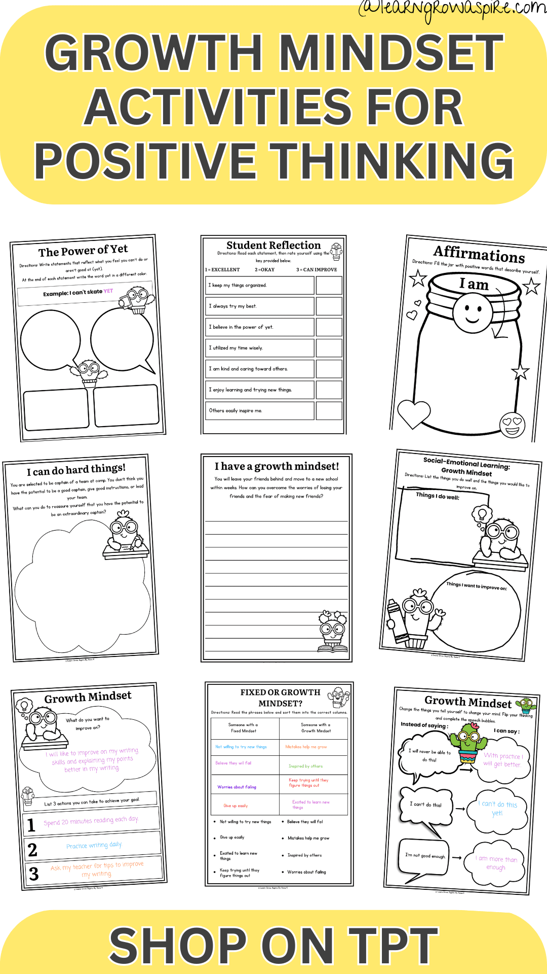 Activities To Foster A Growth Mindset In Kids | Learn Grow Aspire