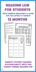 Student Reading Accountability Reading Logs | Learn Grow Aspire