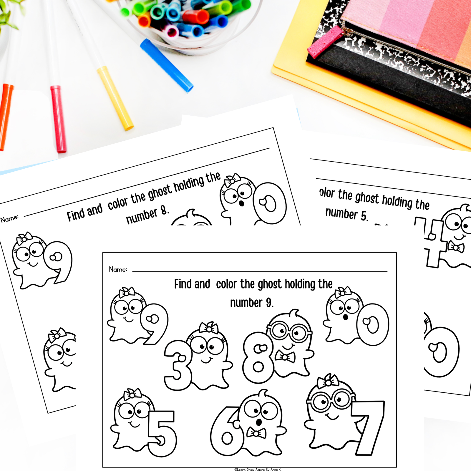 Free Counting To 10 Toddlers Worksheets Printable | Learn Grow Aspire