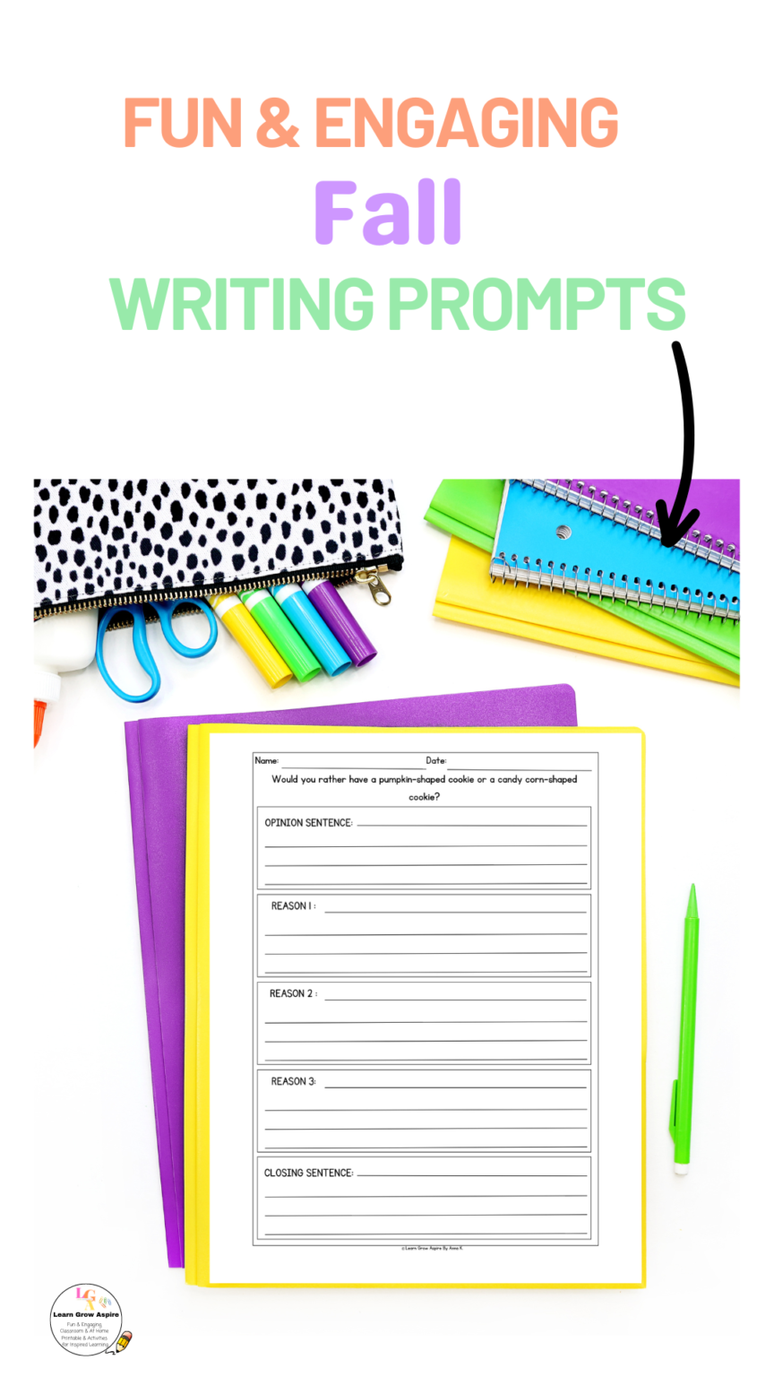 Fall Writing Prompts Ideas For Kids (+ Free Download) | Learn Grow Aspire