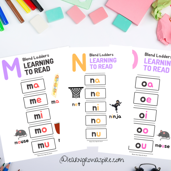 Blend Ladders Free Printable | Learn Grow Aspire