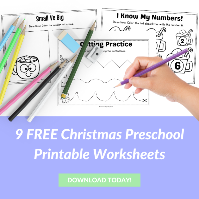 Free Christmas Preschool Worksheets | Learn Grow Aspire