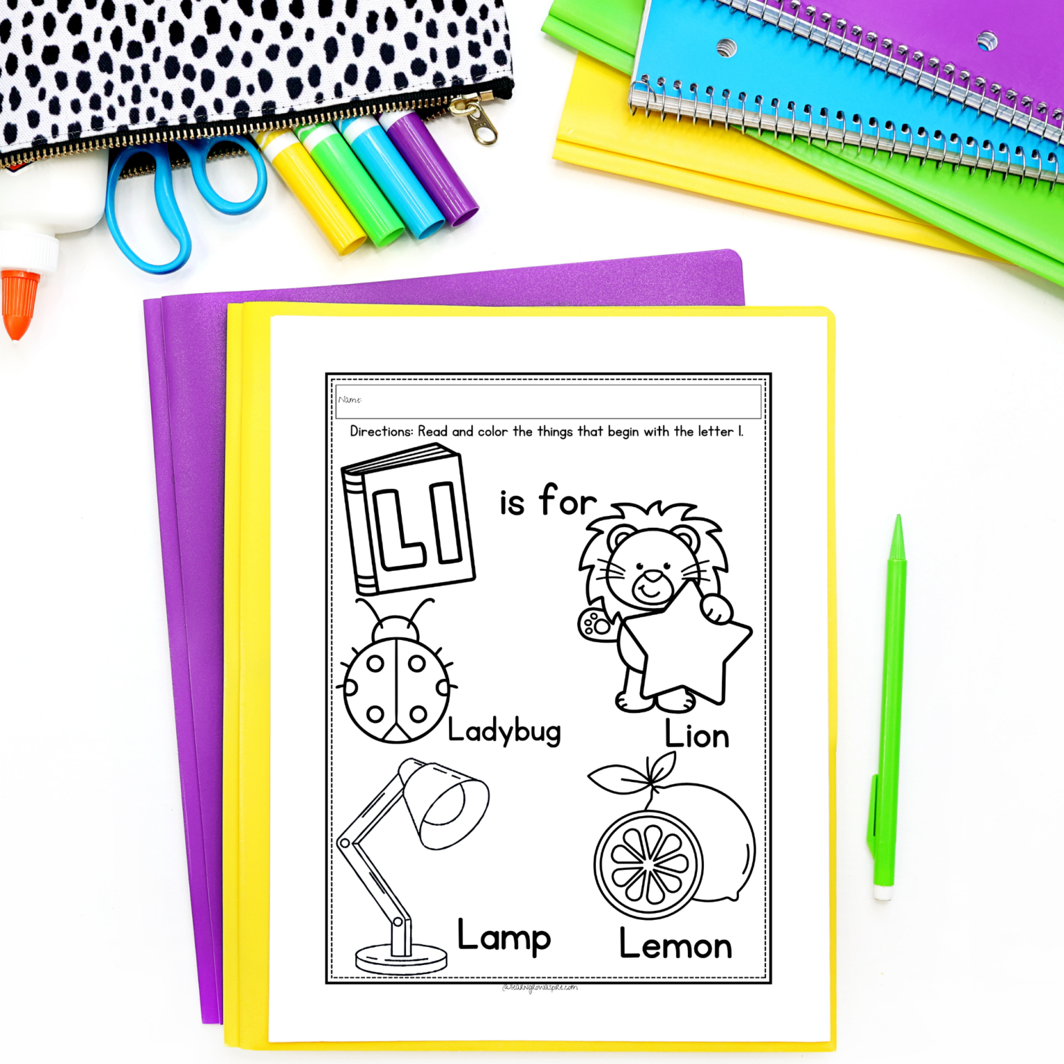 Free Preschool Letter L Worksheets | Learn Grow Aspire
