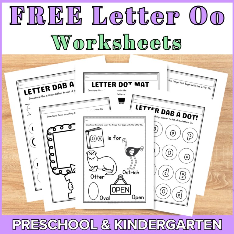 FREE Letter O Printable Worksheets | Learn Grow Aspire