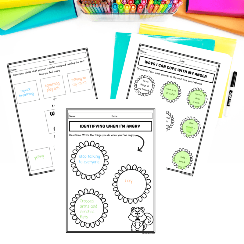 Anger Management Worksheets For Kids | Learn Grow Aspire