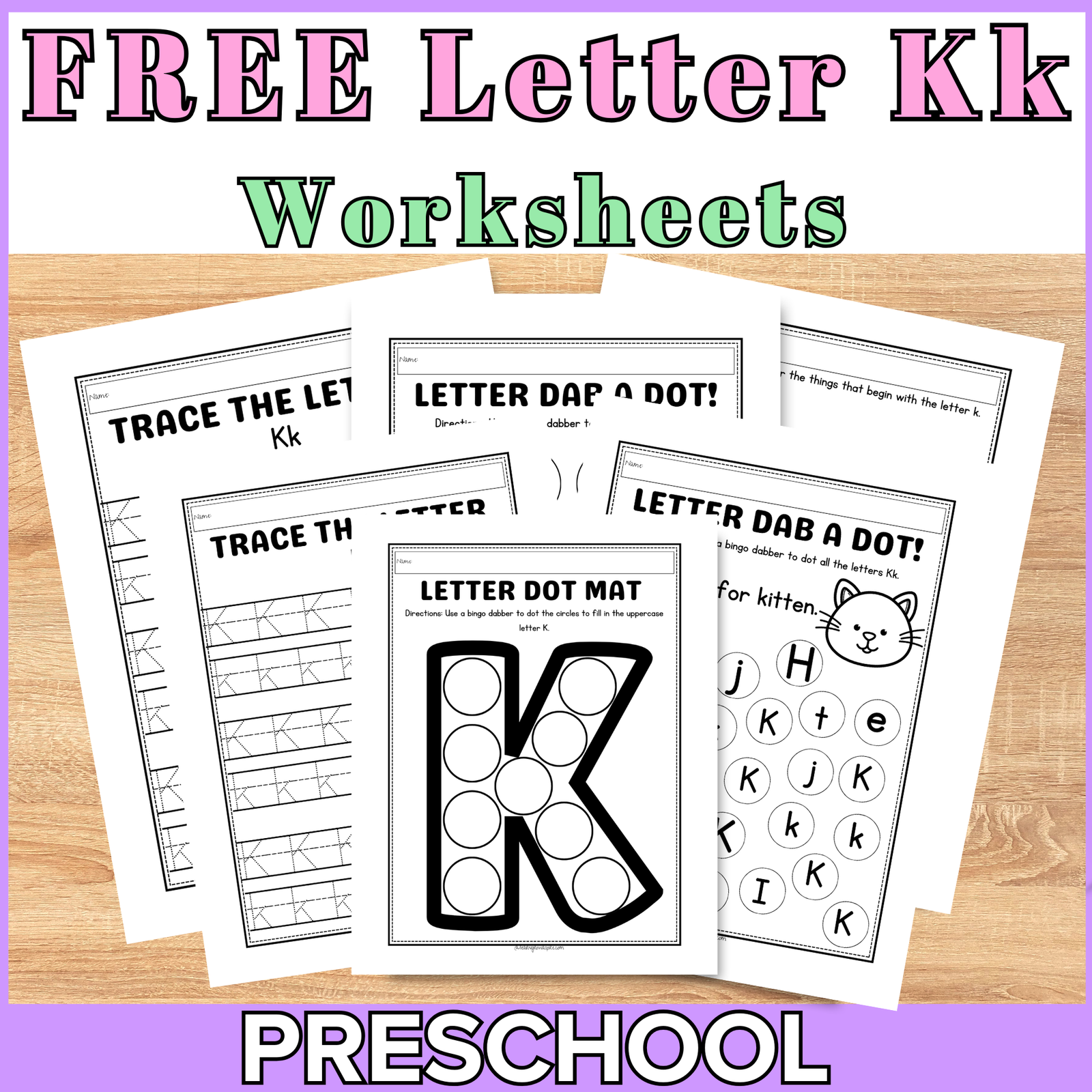 Free Preschool Letter K Worksheets | Learn Grow Aspire