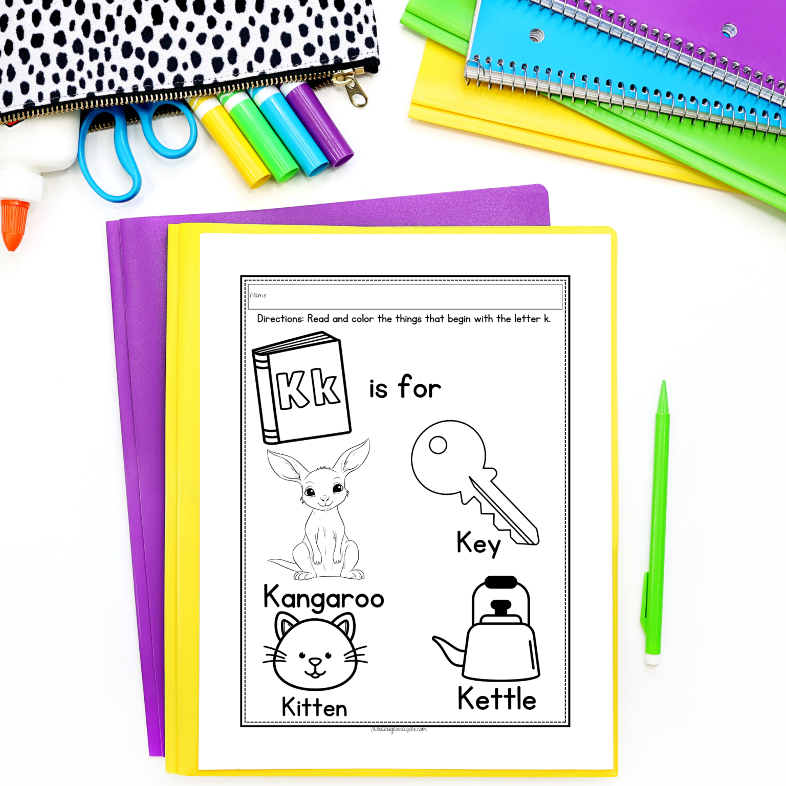 Free Preschool Letter K Worksheets | Learn Grow Aspire