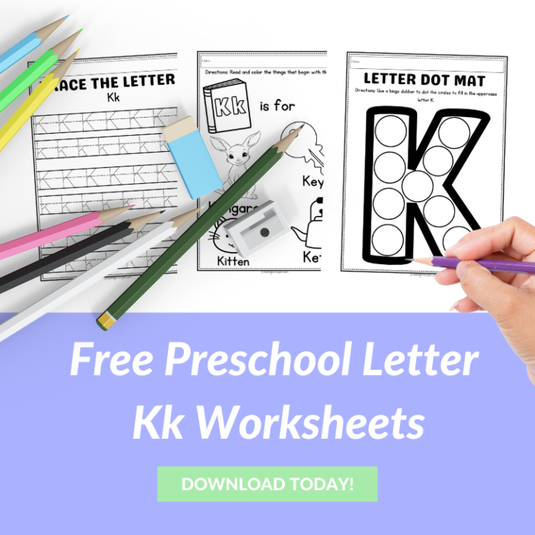 Free Preschool Letter K Worksheets | Learn Grow Aspire