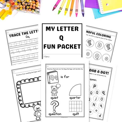Free Printable Preschool Letter Q Worksheets | Learn Grow Aspire