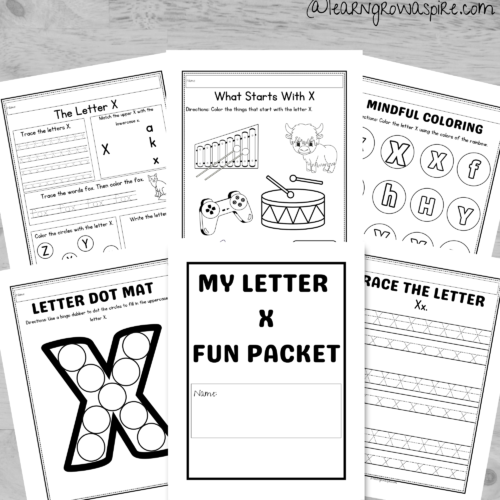 Printable Letter X Worksheets | Learn Grow Aspire
