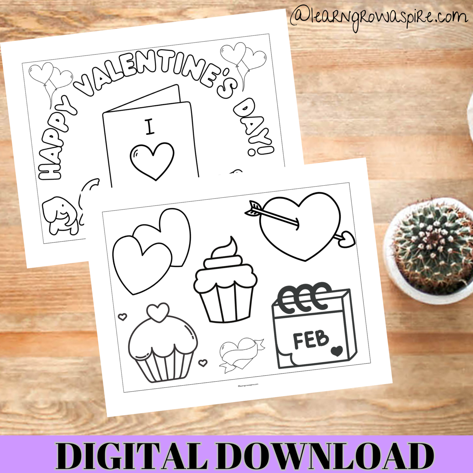 Valentine Activity Mats | Learn Grow Aspire