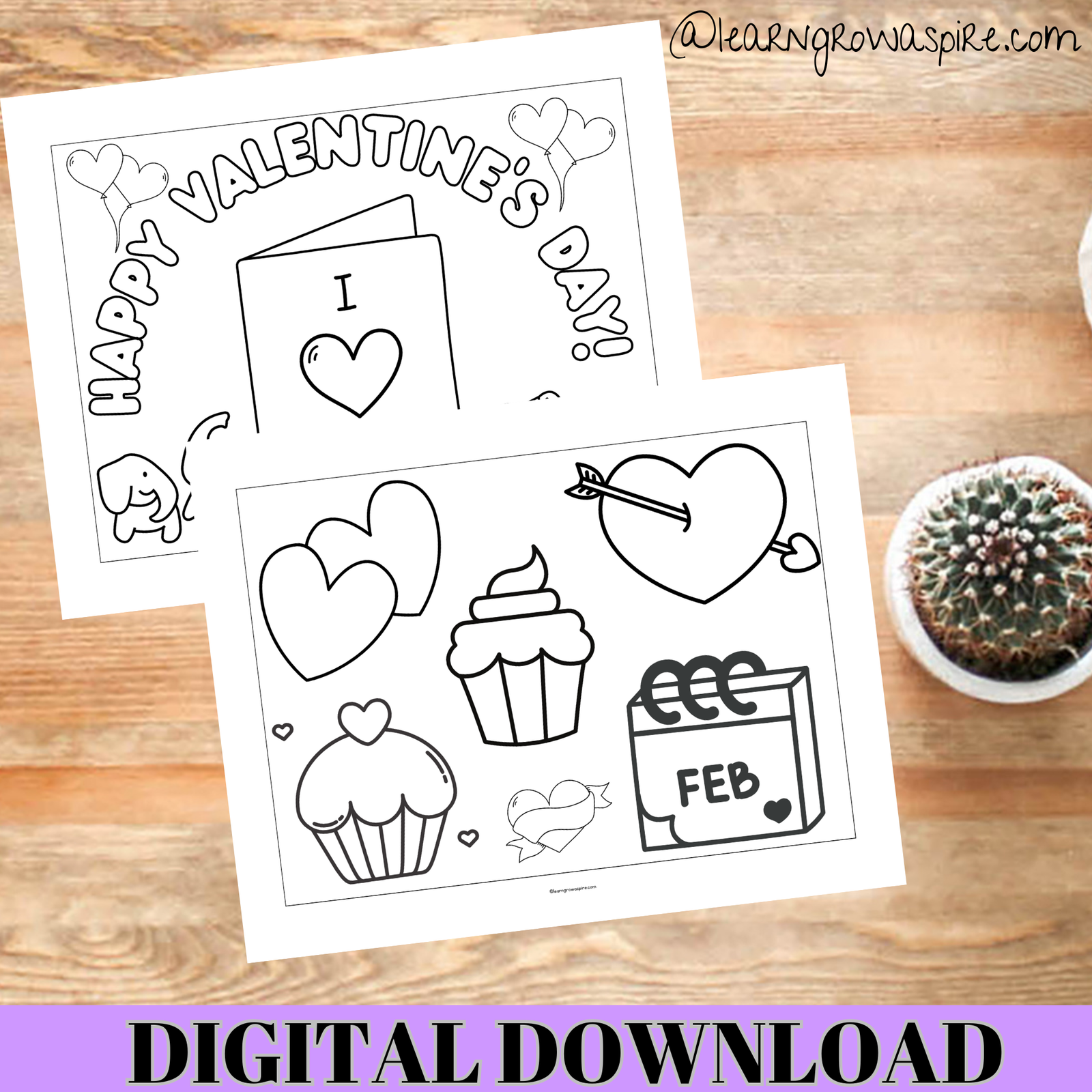 Valentine Activity Mats | Learn Grow Aspire