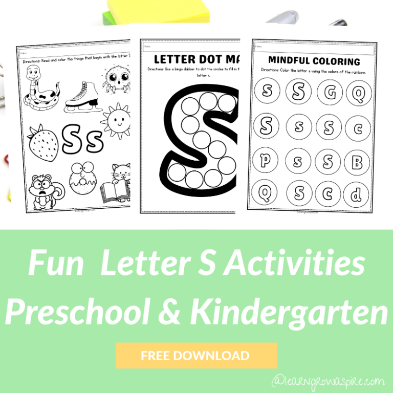 Fun Letter S Activities | Learn Grow Aspire