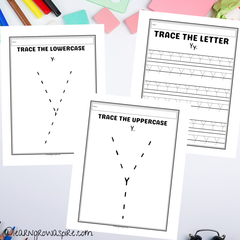 Printable Letter Y Worksheets | Learn Grow Aspire