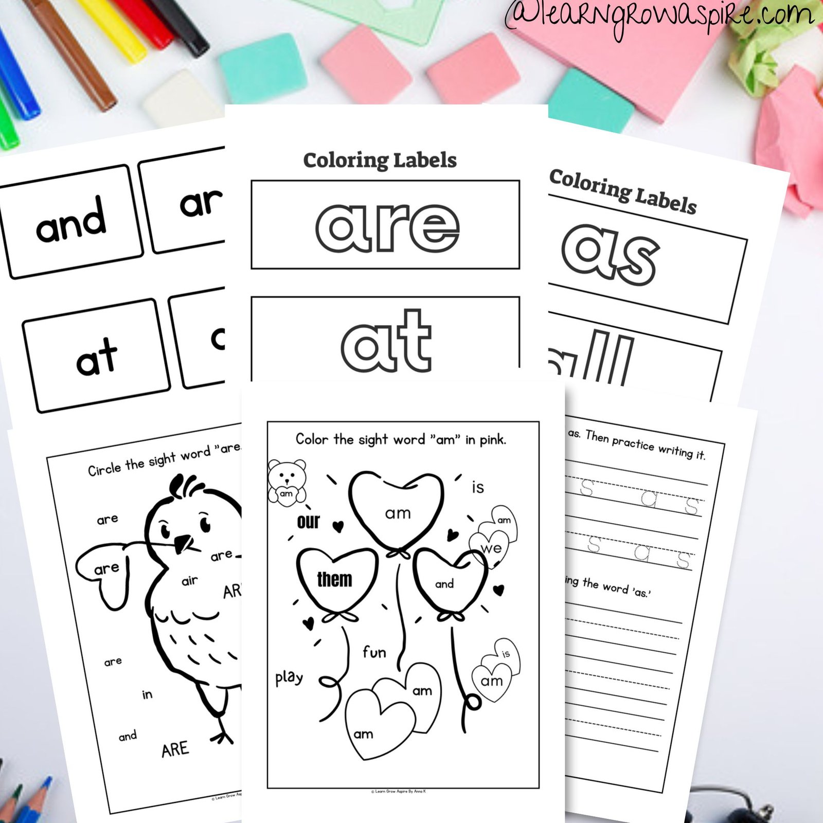 FREE Valentine's Day Sight Word Activities Printable | Learn Grow Aspire