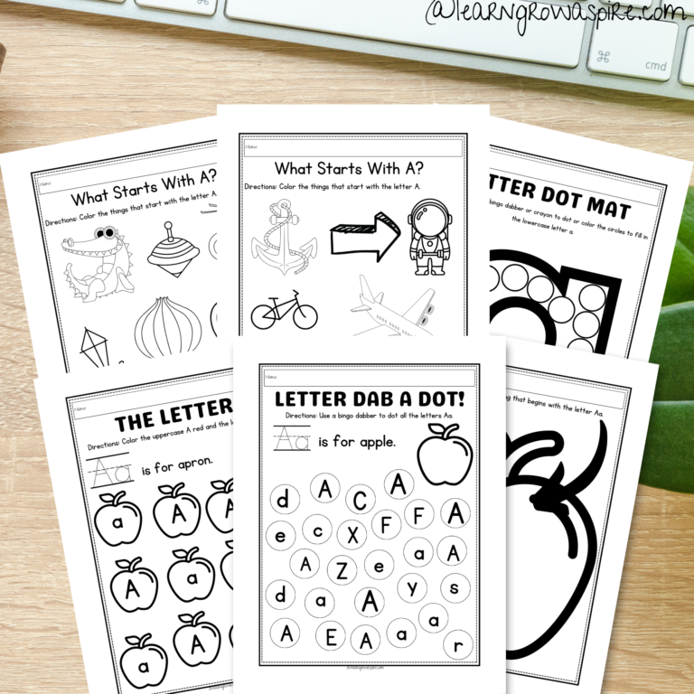 Preschool Letter A Activities (+ FREE Download) | Learn Grow Aspire