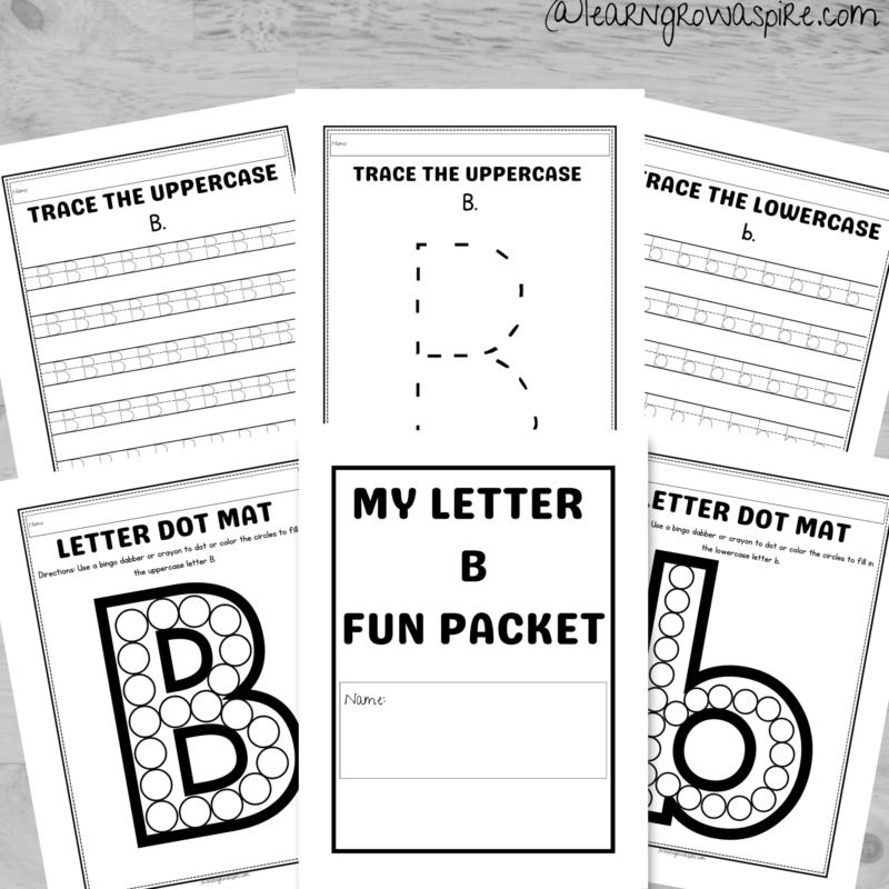 Free Printable Preschool Letter B Worksheets | Learn Grow Aspire