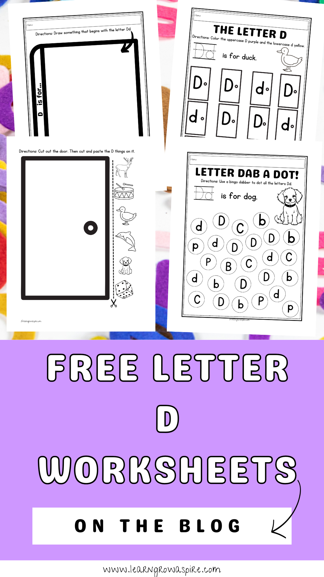 Preschool Letter D Worksheets ( FREEE DOWNLOAD) | Learn Grow Aspire