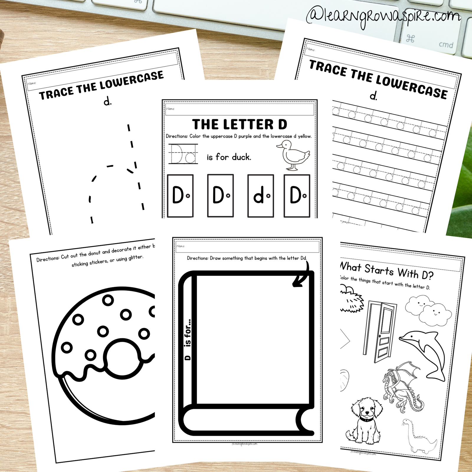 Preschool Letter D Worksheets ( FREEE DOWNLOAD) | Learn Grow Aspire