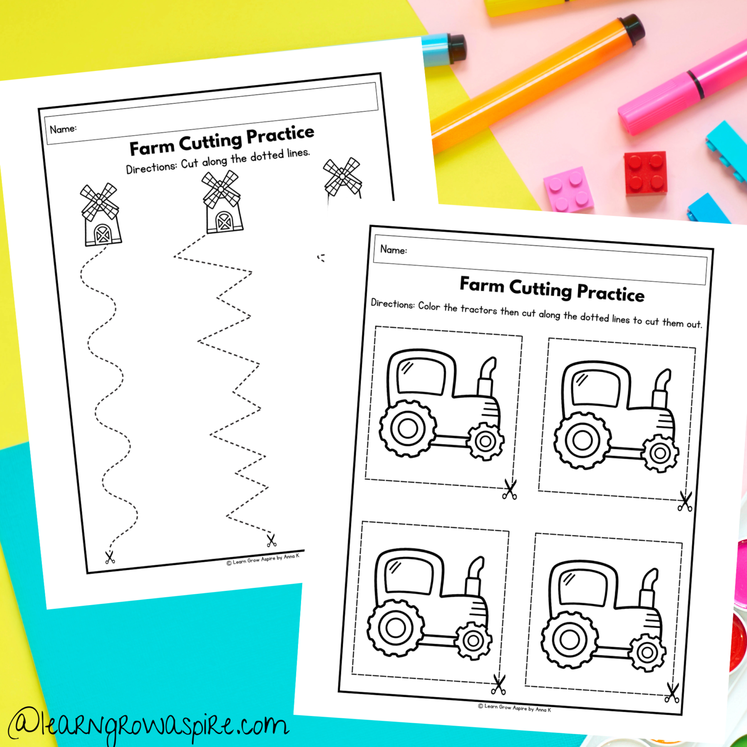 Farm Cutting Practice Worksheets (FREE Download) | Learn Grow Aspire