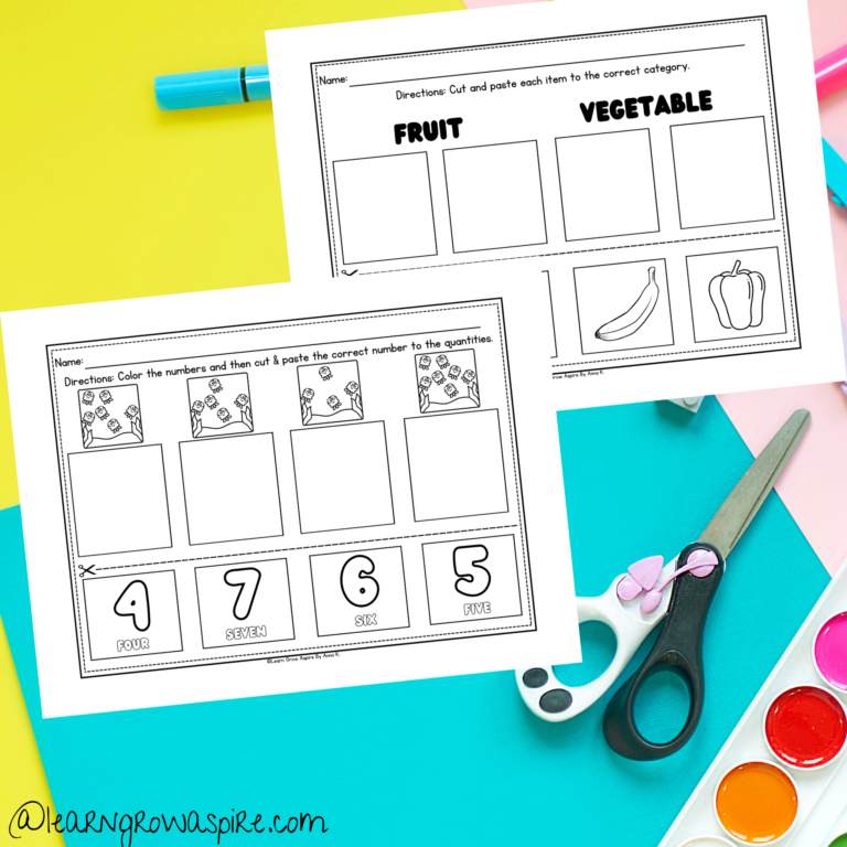 Cut And Paste Activities (FREE Download) | Learn Grow Aspire